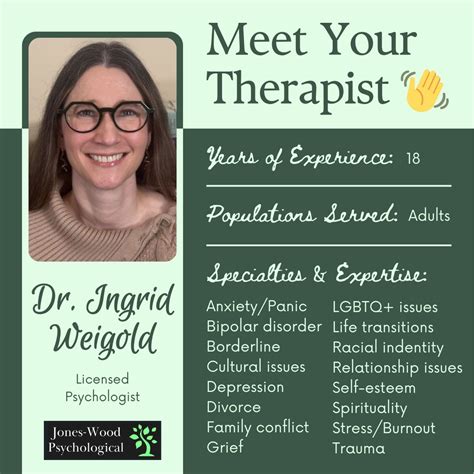 Dr Ingrid Weigold Earned Her Phd In Counseling Psychology From Texas