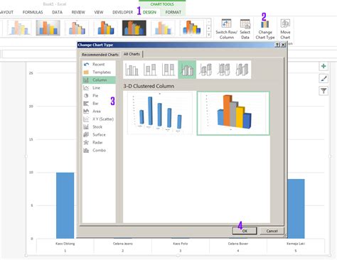 Cara Membuat Chart Di Excel Beserta Contohnya Warung Internet