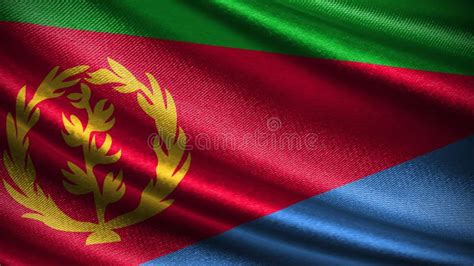 Eritrea Flag With Realistic Silky Wave Texture Stock Illustration Illustration Of Flag Branch