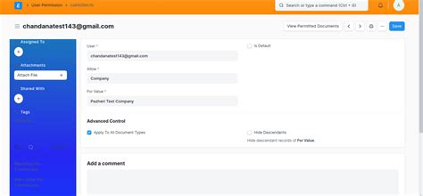 insufficient permission for company read error permissions frappe