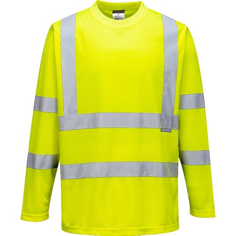 Camiseta Manga Larga De Alta Visibilidad Reflectiva Amarilla S178