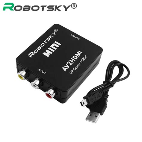 High Quality Mini AV2HDMI Video Converter Real HD 720P 1080P AV To HDMI RCA AV HDMI CVBS To HDMI