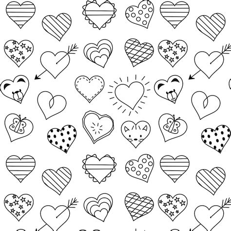 Printable Coloring Pages Hearts Educational Printable Activities