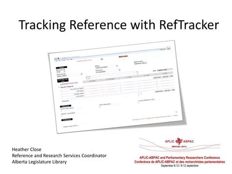 PPT Tracking Reference With RefTracker PowerPoint Presentation Free Download ID