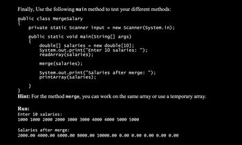 Answered Finally Use The Following Main Method To Test Your Different Methods Public Class