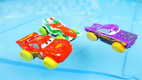 Машинки Тачки и гонки в бассейне с водой - Water Toys Cars - YouTube