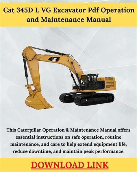 Cat 345d L Vg Excavator Pdf Operation And Maintenance Manual By Heavy