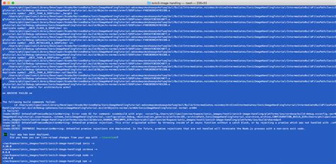Ionic Framework Duplicate Symbol Objc Ivar Sospicker Quality Compile Error Cordova