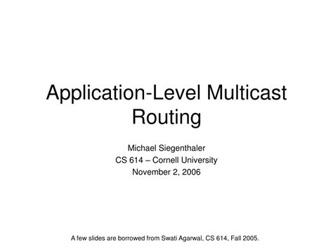 ppt application level multicast routing powerpoint presentation free