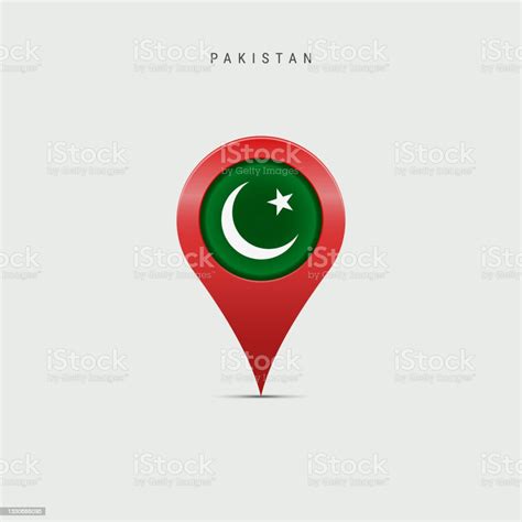 파키스탄의 국기와 눈물 방울지도 마커 3d 벡터 일러스트레이션 3차원 형태에 대한 스톡 벡터 아트 및 기타 이미지 3차원