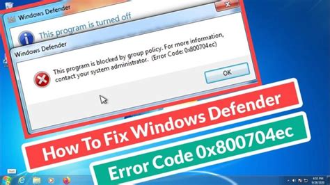 Arreglar Error Del Windows Defender C Digo X Ec En Pocos Pasos Mundowin