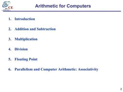 Chapter 03 Arithmetic For Computers Pptx Computing Technology And Computing