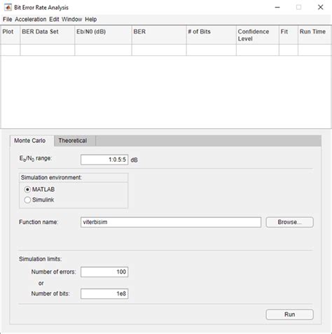 Analyze Performance With Bit Error Rate Analysis App MATLAB