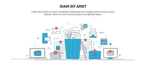 Deleting Files And Documents To Recycle Bin Stock Illustration