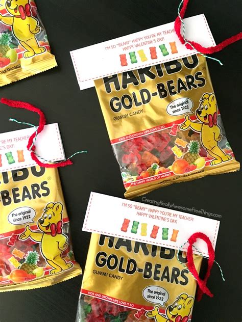 Free Printable Gummy Bear Valentines C R A F T