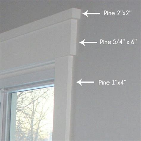 Craftsman Window Trim Flat Header With Cap And Overhang Tealandlime