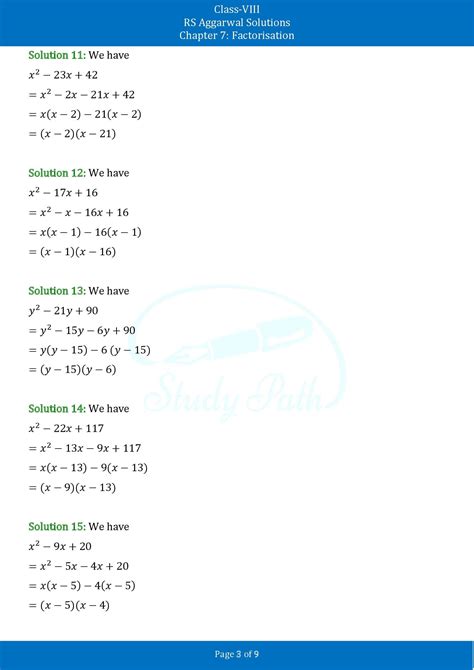 Rs Aggarwal Solutions Class 8 Exercise 7d Chapter 7 Factorisation