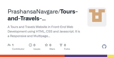 Github Prashansanavgaretours And Travels Websitehtml Css Javascript
