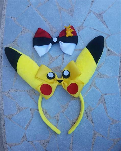 Pokemon Headband Pokemon Bow Pikachu Hair Bow Pikachu Bow Pokemon