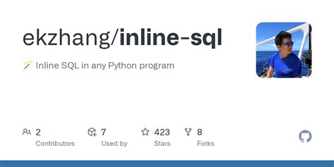 Github Ekzhanginline Sql 🪄 Inline Sql In Any Python Program