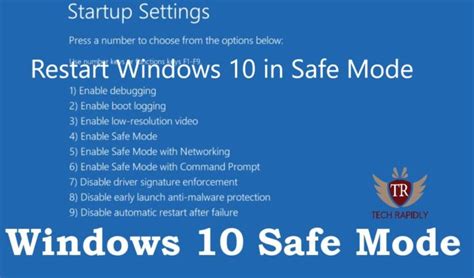 How To Restart Windows 10 In Safe Mode Start W10 In Safe Mode