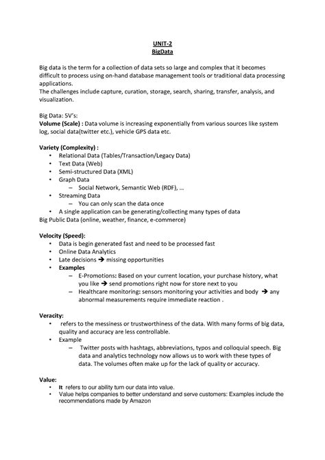 Unit 2 Bda Big Data Analytics Unit Bigdata Big Data Is The Term