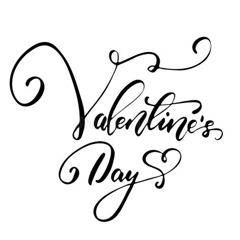 valentine s day freehand ink inspirational romantic quote stock illustration illustration of