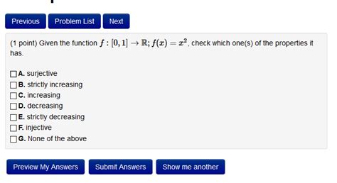 Solved Multiple Functions With Properties Of Injective