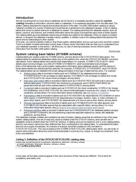 Cat Tables Pdf Table Database Databases