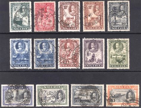 Nigeria 1936 12d £1 Incl Perf 12x135 Gv Scott 38 49 Sg 34 45 Vfu Cat