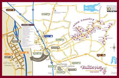 Temecula Winery Map And Directions Temecula Ca