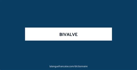 Définition De Bivalve Dictionnaire Français