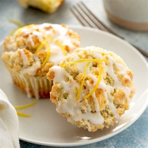 Lemon Poppy Seed Muffins With Streusel And Lemon Glaze Lemon Blossoms