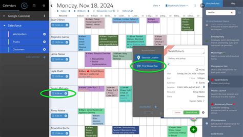 Now Schedule With Maps In Salesforce Dayback