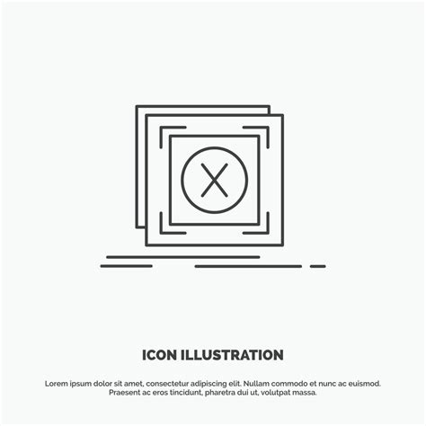 Error Application Message Problem Server Icon Line Vector Gray Symbol For Ui And Ux