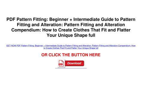 Ppt Pdf Pattern Fitting Beginner Intermediate Guide To Pattern Fitting And Altera Powerpoint