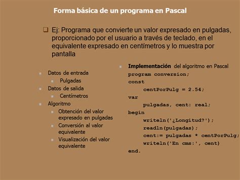 Pascal Instrucciones Y Tipos De Datos Simples