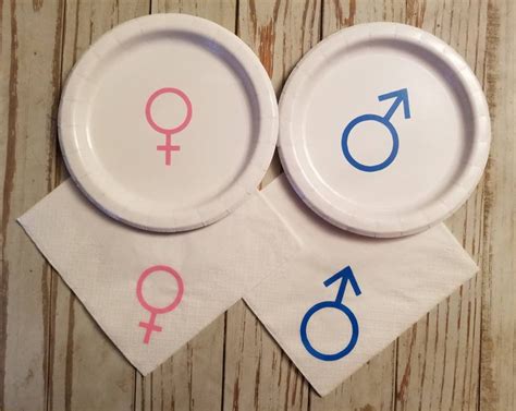 Here For The Sex Gender Reveal Party Plates Cups Napkins Etsy