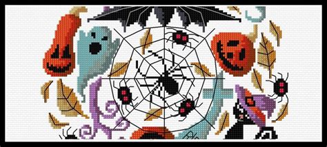 Happy Halloween World Cross Stitch Pattern Digital Download Etsy