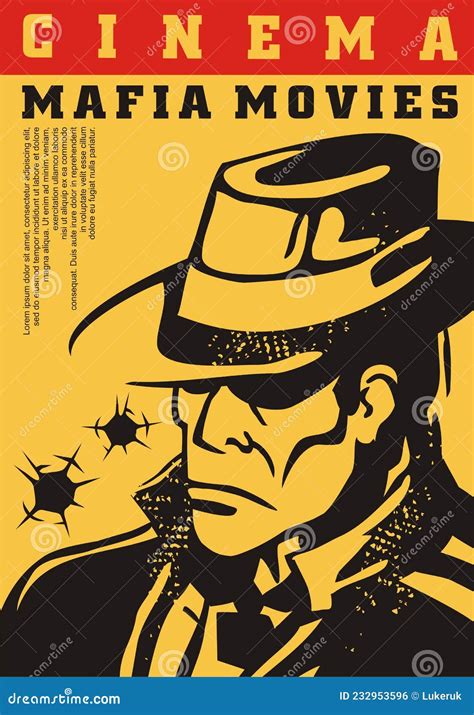 Diseño De Afiches Conceptuales De Películas De Mafia Ilustración Del Vector Ilustración De