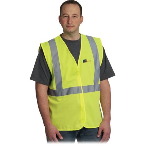 Custom Class 2 Solid Fabric Vest Personalized With Your Custom Logo