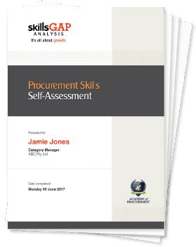 Procurement Skills Self Assessment Skills Gap Analysis