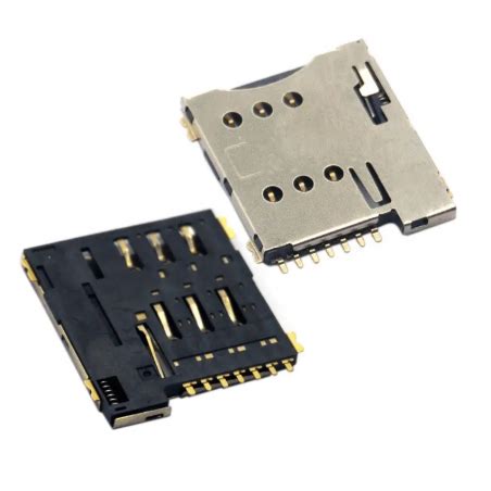 Micro SIM Card Connector Pin Push Type Metal Body Eteily