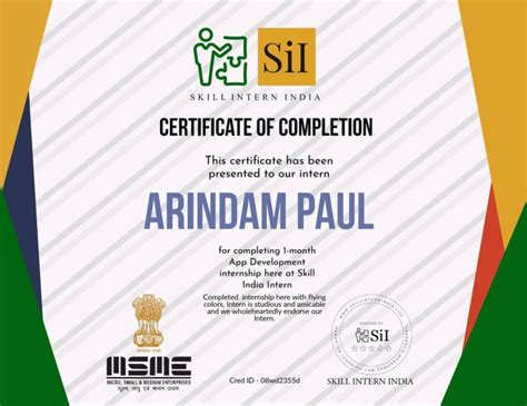 Arindam Paul On Linkedin I Have Completed 1 Month App Development Internship At Skill Intern India