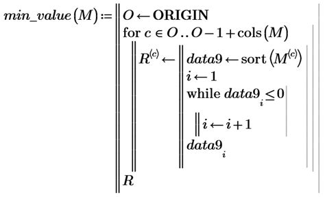Solved Minimum Value In Each Column In Several Matrices Ptc Community