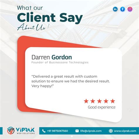 Viprak Web Solutions On Linkedin Viprakwebsolutions Letconnect Customersatisfaction Clientlove