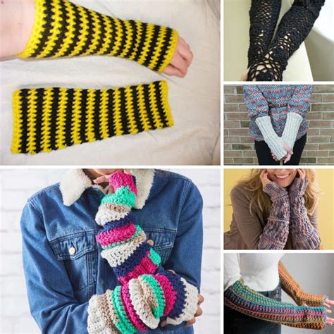 Easy Arm Warmers Crochet Pattern Fosbas Designs