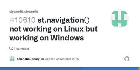 Stnavigation Not Working On Linux But Working On Windows · Issue 10610 · Streamlitstreamlit