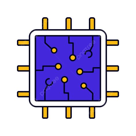 Centralized Clipart PNG Images Chip Color Icon Processor Central Technology Design