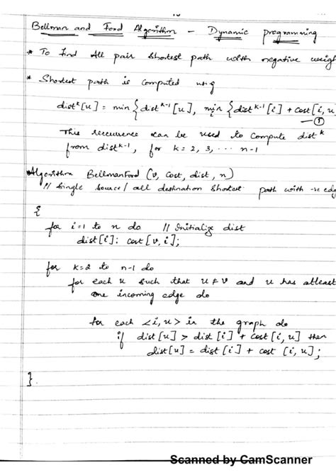 Bellman Ford Algorithm Shortest Path Pdf